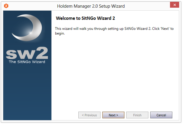 Setting up the Wizard. | The SitNGo Wizard